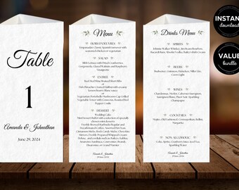 Tri Fold Table Menu - Etsy