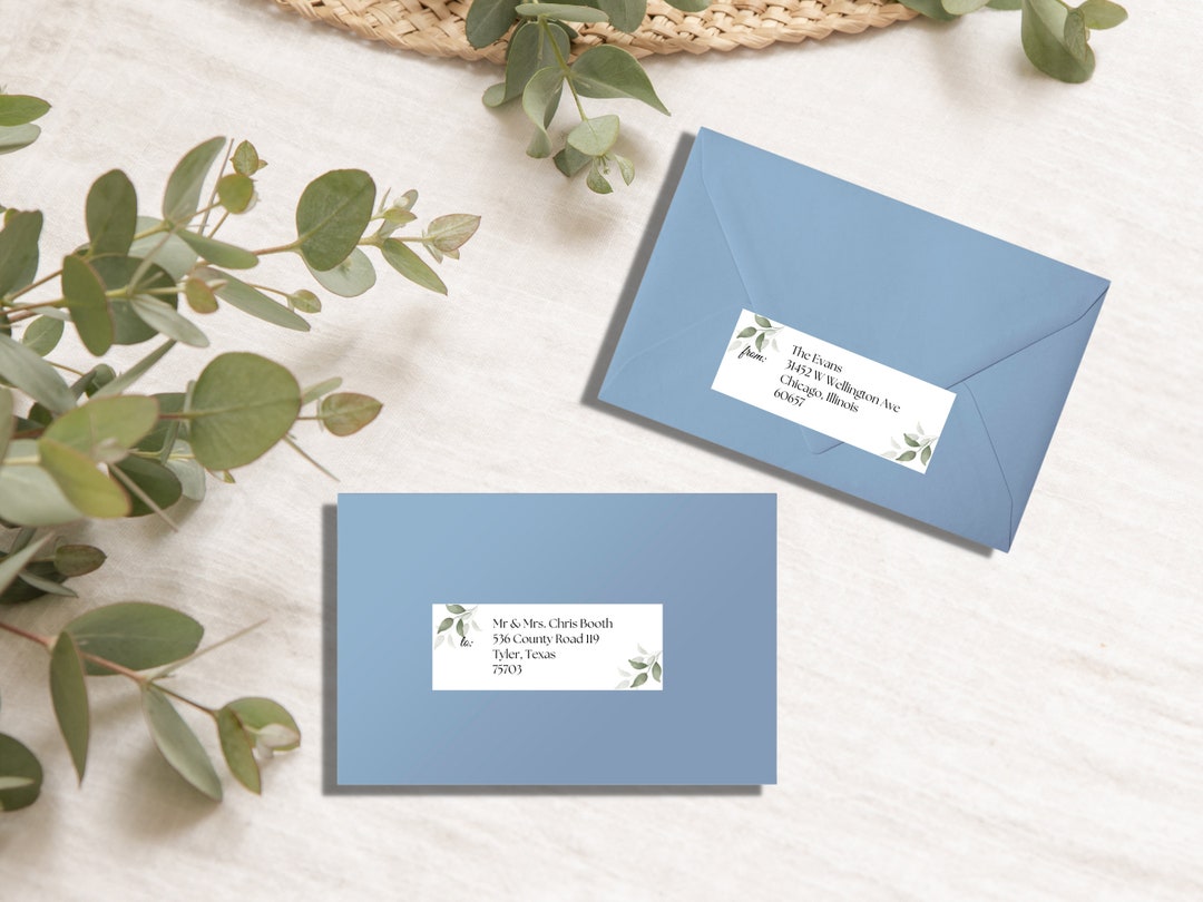 Printable Address Label Sticker Template for Envelope - Etsy