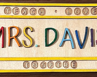 Keep Calm and Teach on Sign, Principal Gift Sign, Teacher Gift Sign ...