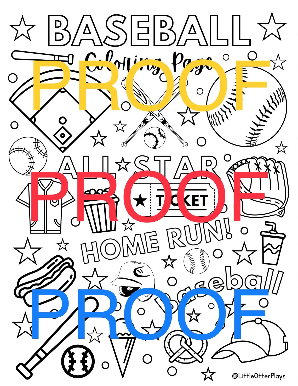 Baseball Coloring Sheet | Sports Coloring Sheet | Coloring Page for ...