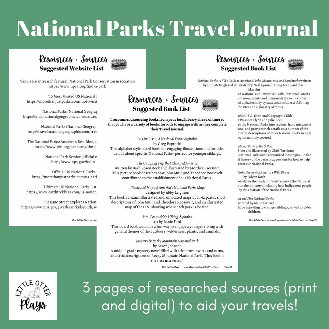 National Parks Travel Journal | National Parks Unit Study | Yellowstone ...