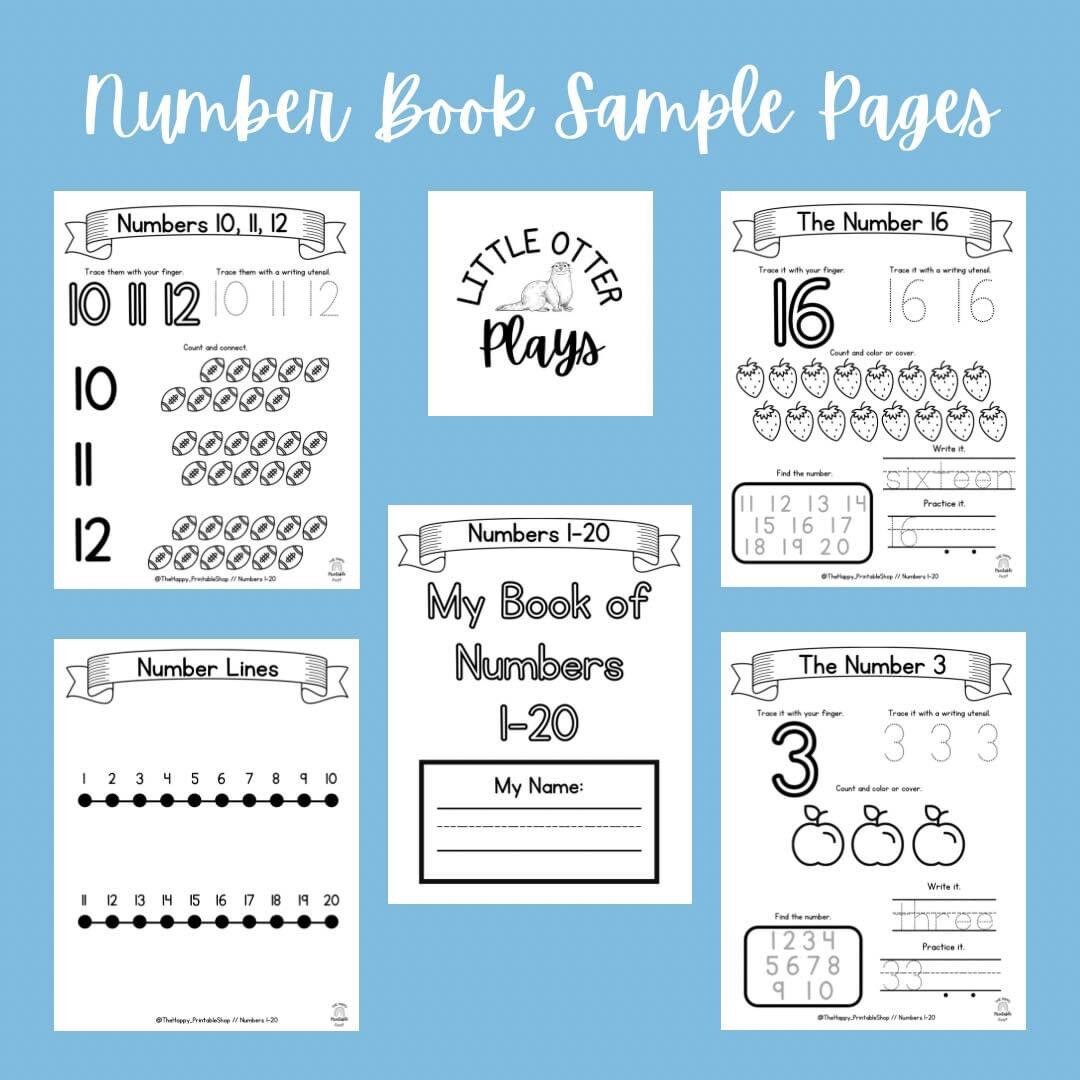 Number Booklet for Kids | Math Number Sequencing for Kids | at Home ...