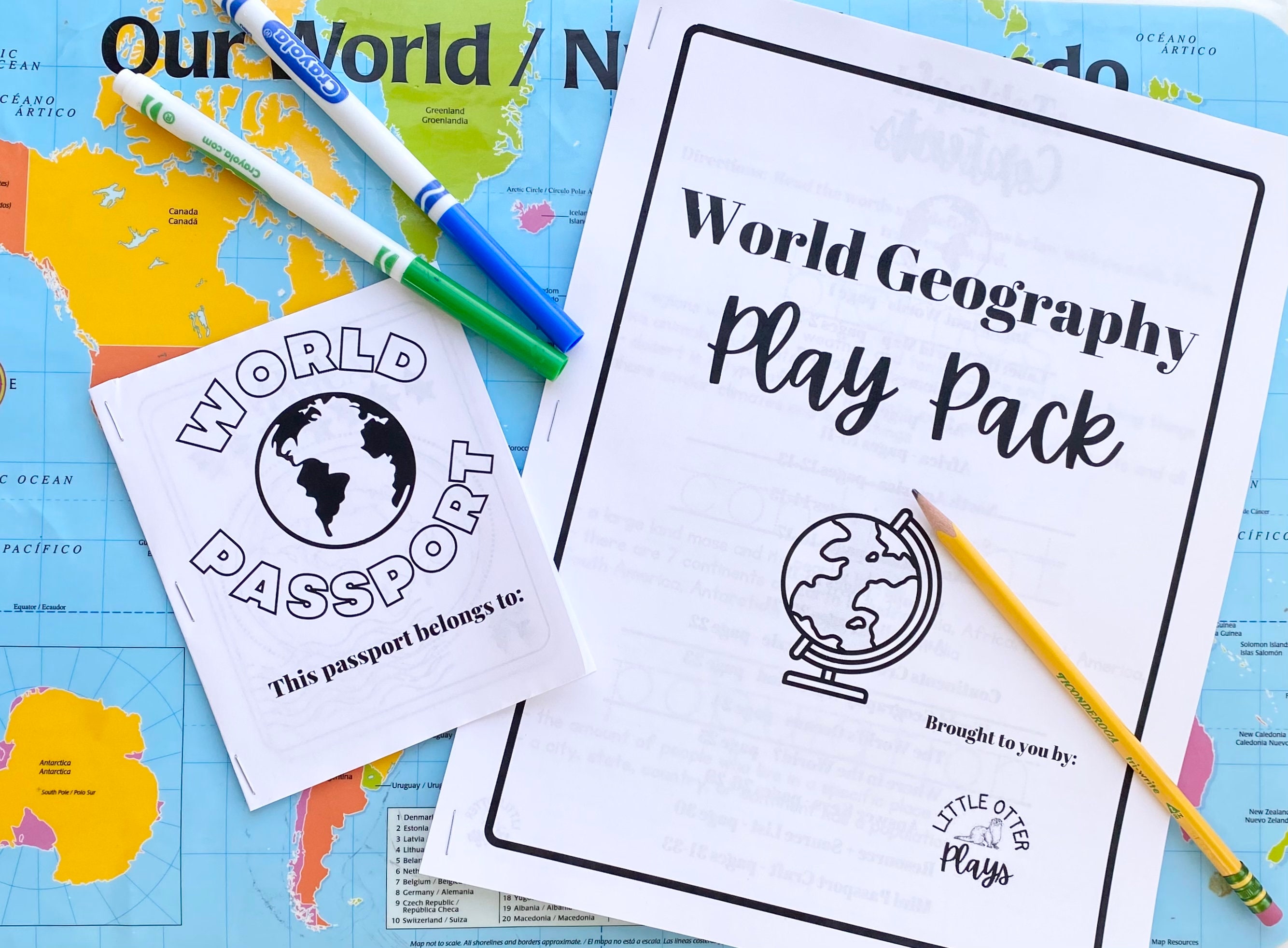 World Geography Activity Bundle | Contents and Oceans Workbook ...
