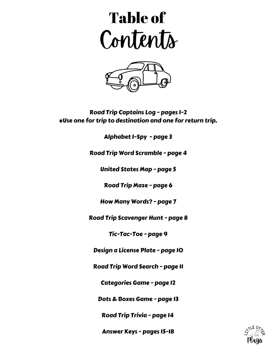 Road Trip Activity Bundle Kids Activities for Road Trip - Etsy