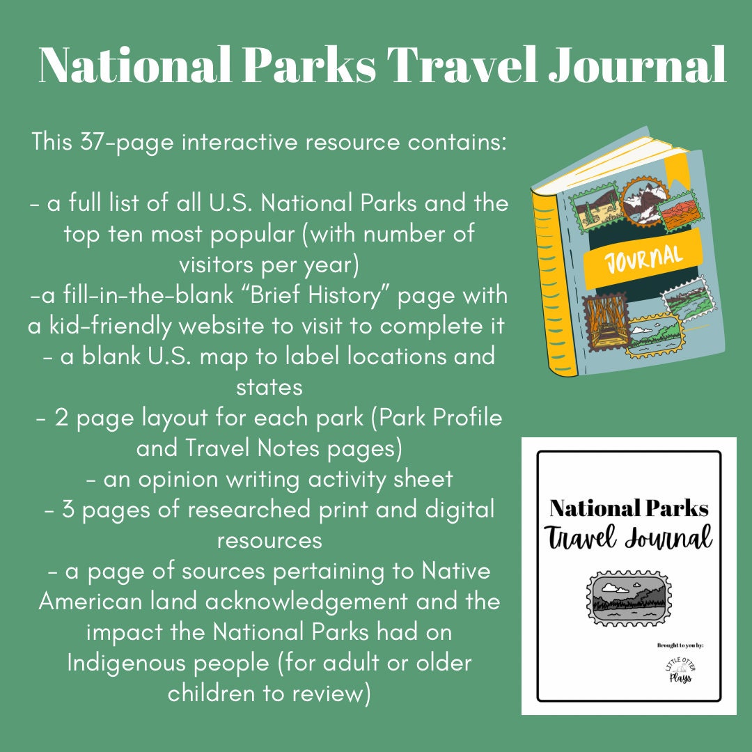 National Parks Travel Journal | National Parks Unit Study | Yellowstone ...