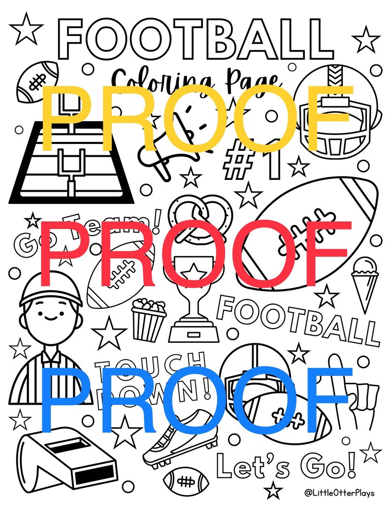 Football Coloring Sheet | Football Activity Sheet | Coloring Page for ...