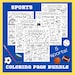 Sports Coloring Sheets Bundle | Sports Activity Sheets | Coloring ...