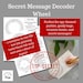 Secret Message Decoder Wheel | Secret Message Cipher Ring | Treasure ...