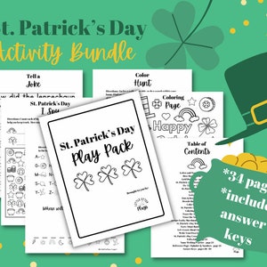 St. Patrick’s Day Activity Bundle | St. Patty’s Day Booklet for Kids ...