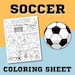 Soccer Coloring Sheet | Sports Coloring Sheet | Coloring Page for Kids ...