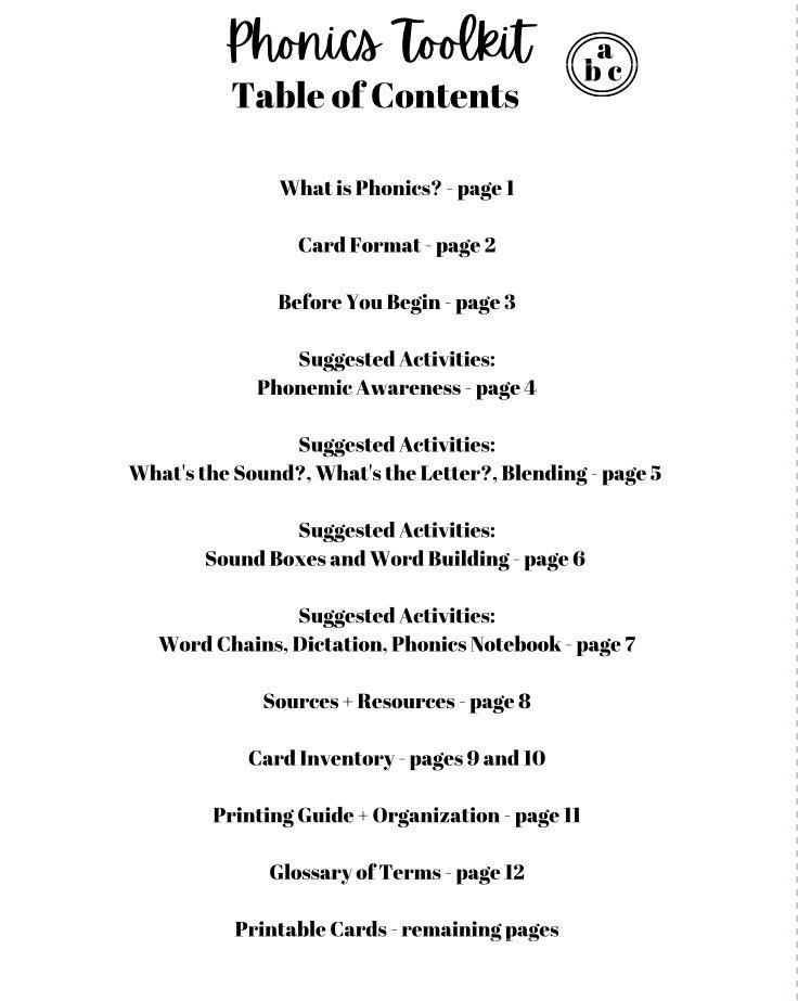 Phonics Toolkit for Parents Learn to Read Flash Cards Phonics Booklet ...
