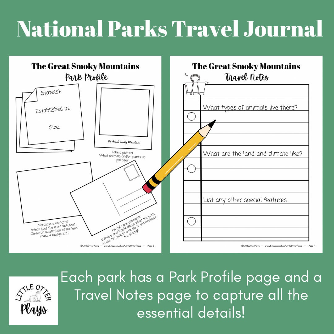 National Parks Travel Journal | National Parks Unit Study | Yellowstone ...