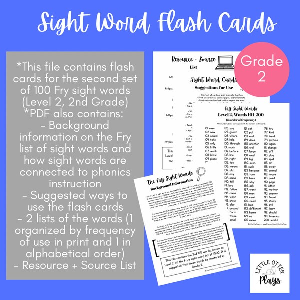 Sight Words - Etsy