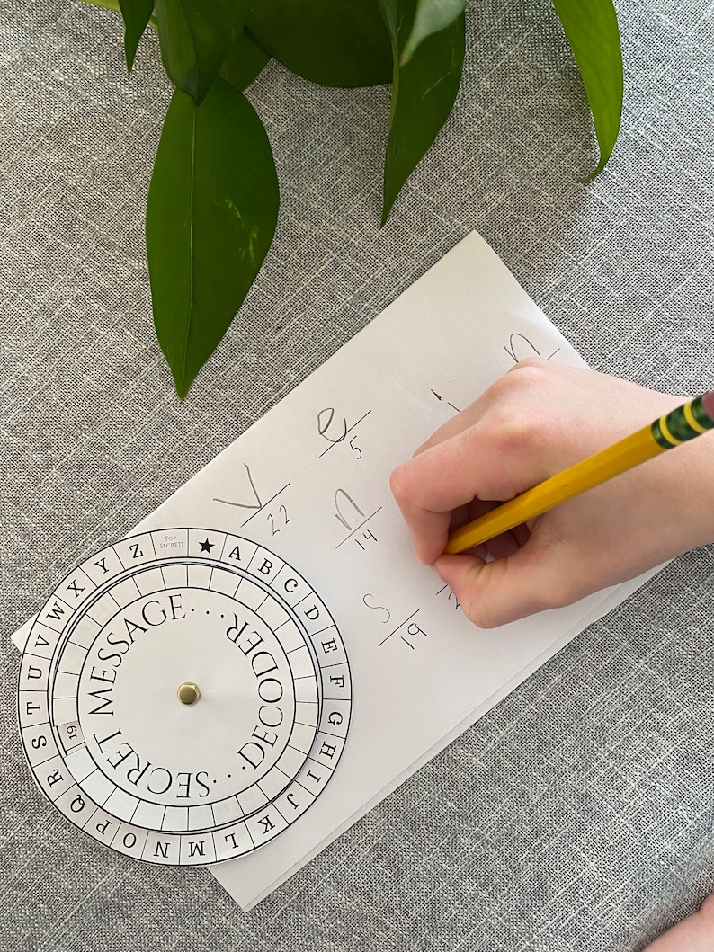 Secret Message Decoder Wheel | Secret Message Cipher Ring | Treasure ...