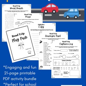 Road Trip Activity Bundle | Kids Activities for Road Trip | Road Trip ...