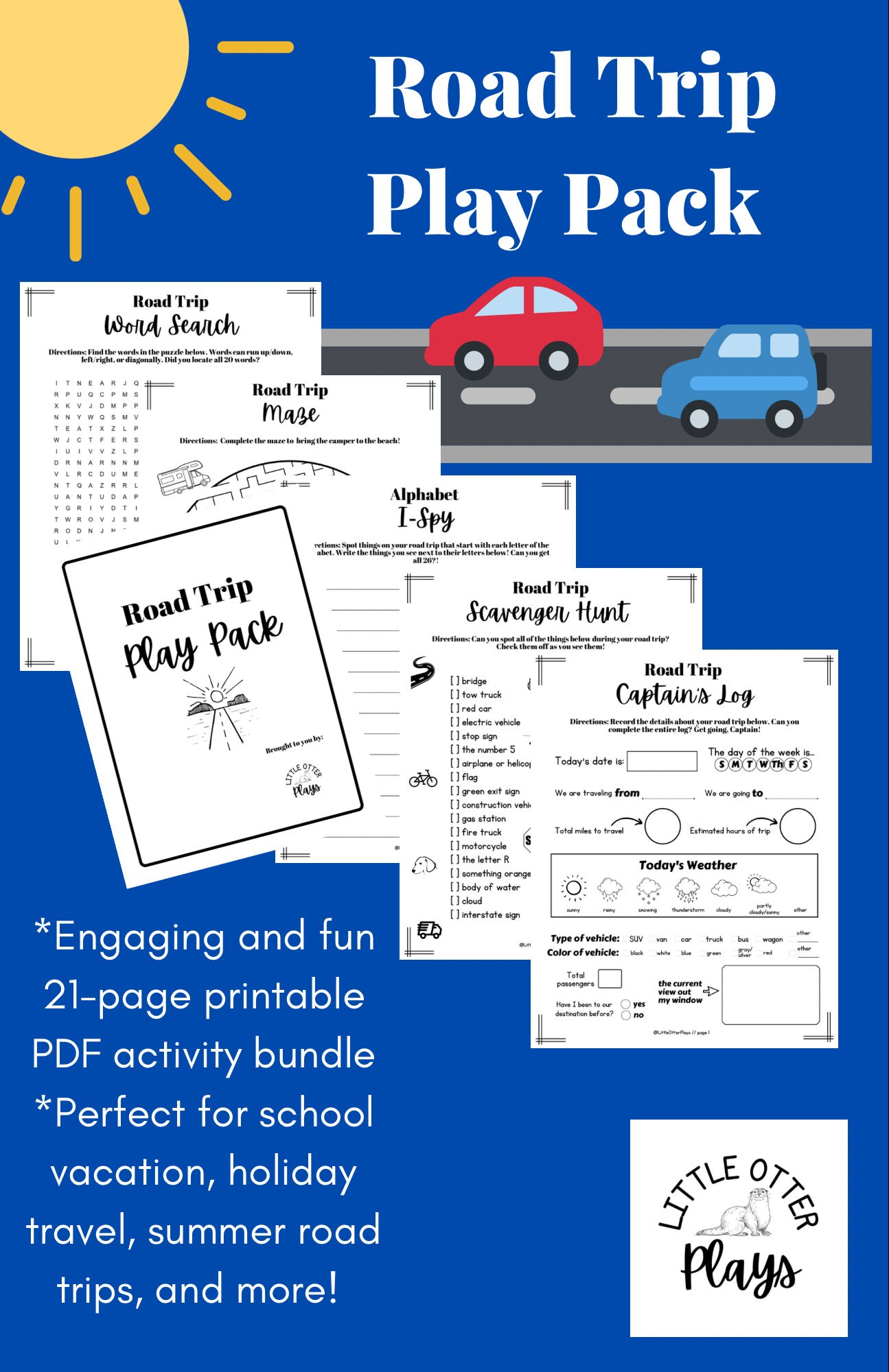 Road Trip Activity Bundle | Kids Activities for Road Trip | Road Trip ...