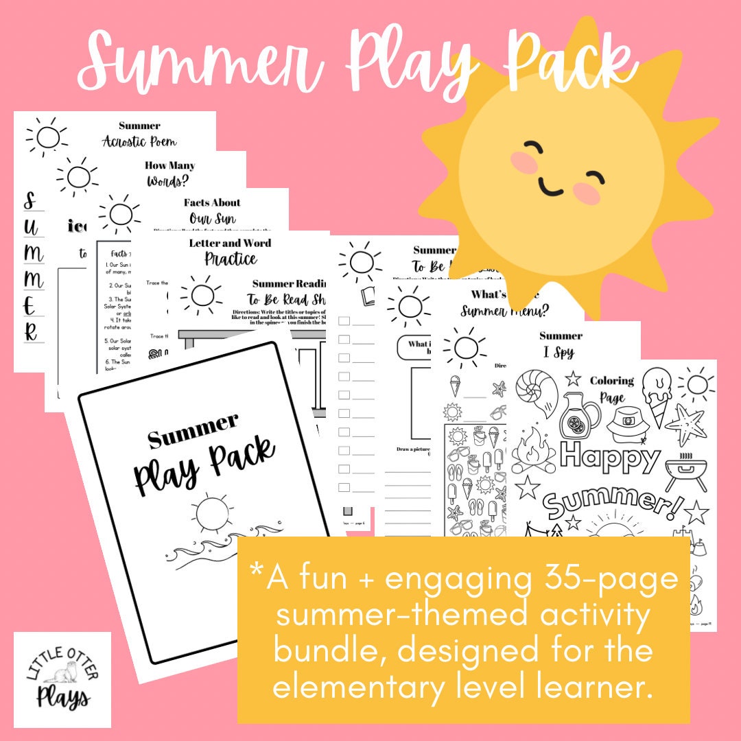 Summer Activity Bundle for Kids Summer Learning Printable - Etsy
