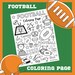 Football Coloring Sheet | Football Activity Sheet | Coloring Page for ...