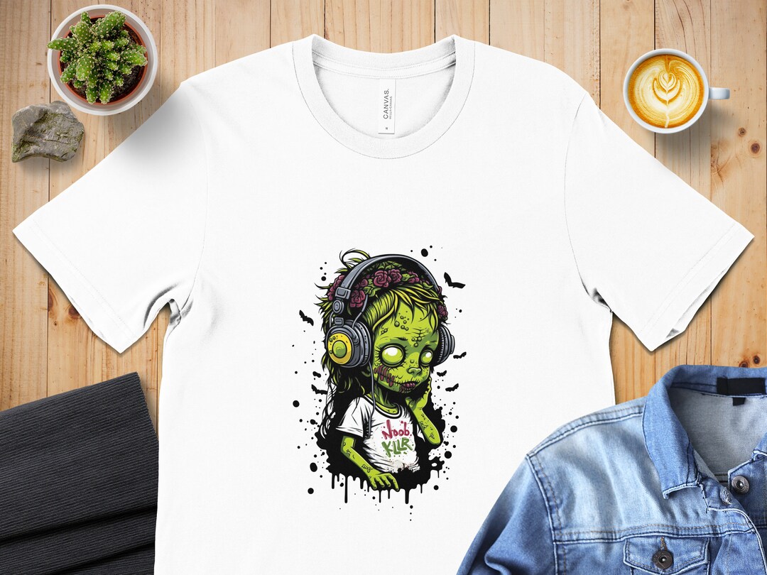 MLG Zombie Girl Unisex Tshirt Gamer Girl, Graffiti Style Streetwear, PC ...