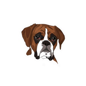 Boxer Dog Sticker - Etsy