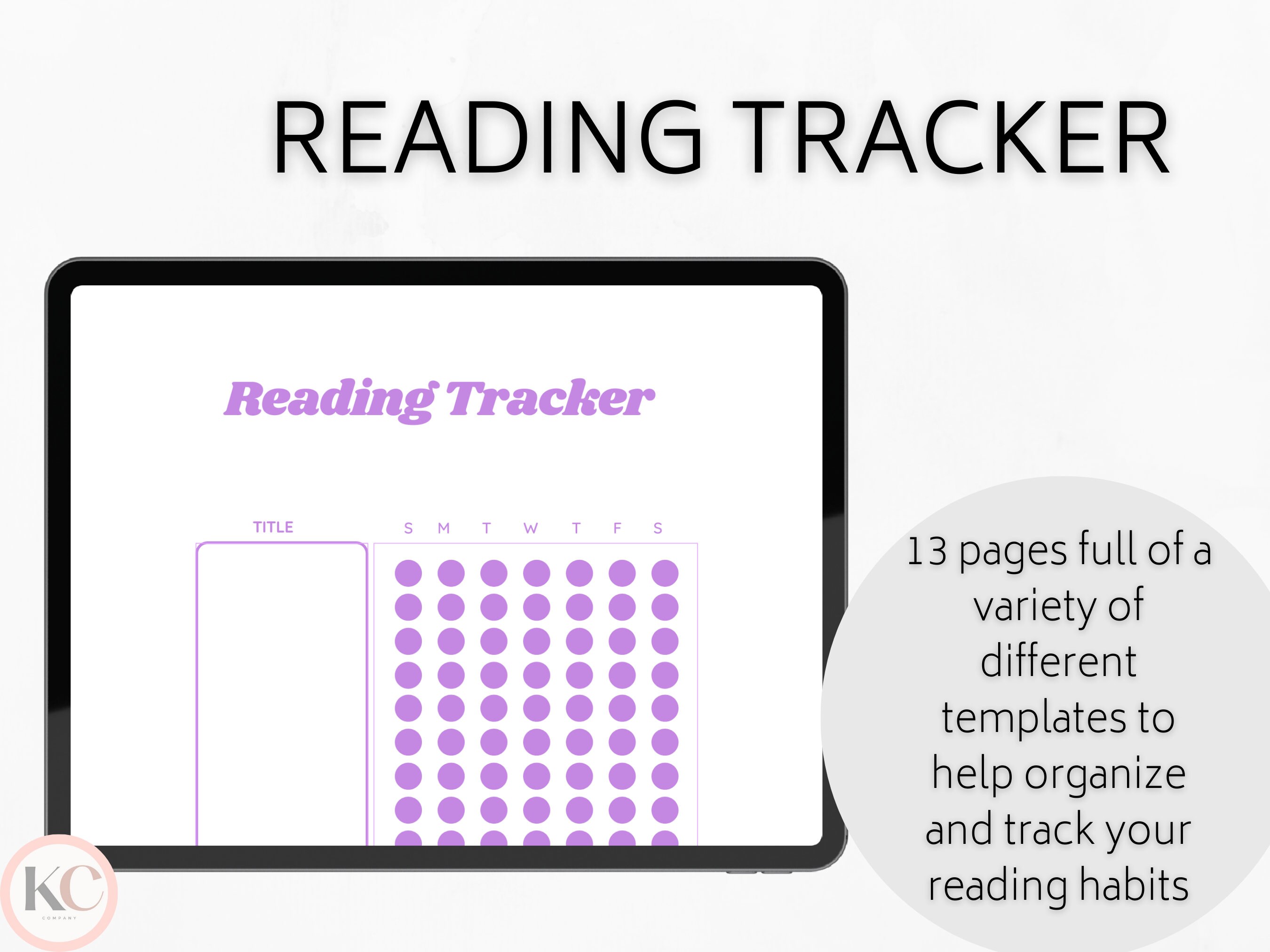 Digital Reading Tracker, Reading Journal, Book Tracker, Reading Log ...