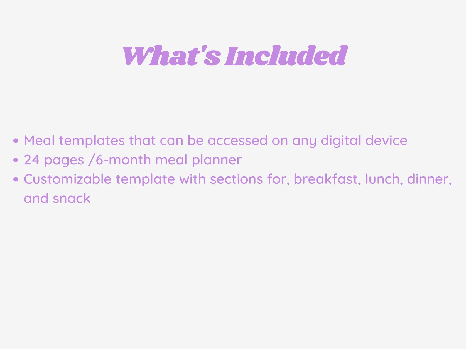 Digital Meal Planner Meal Planner Weekly Meal Planner - Etsy
