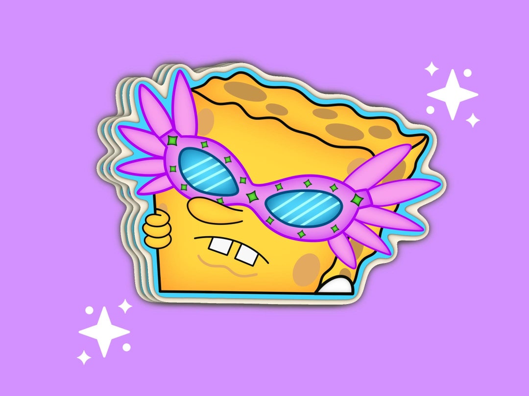Cartoon Character Fanart Sticker. Glossy Laminated Sticker - Water ...