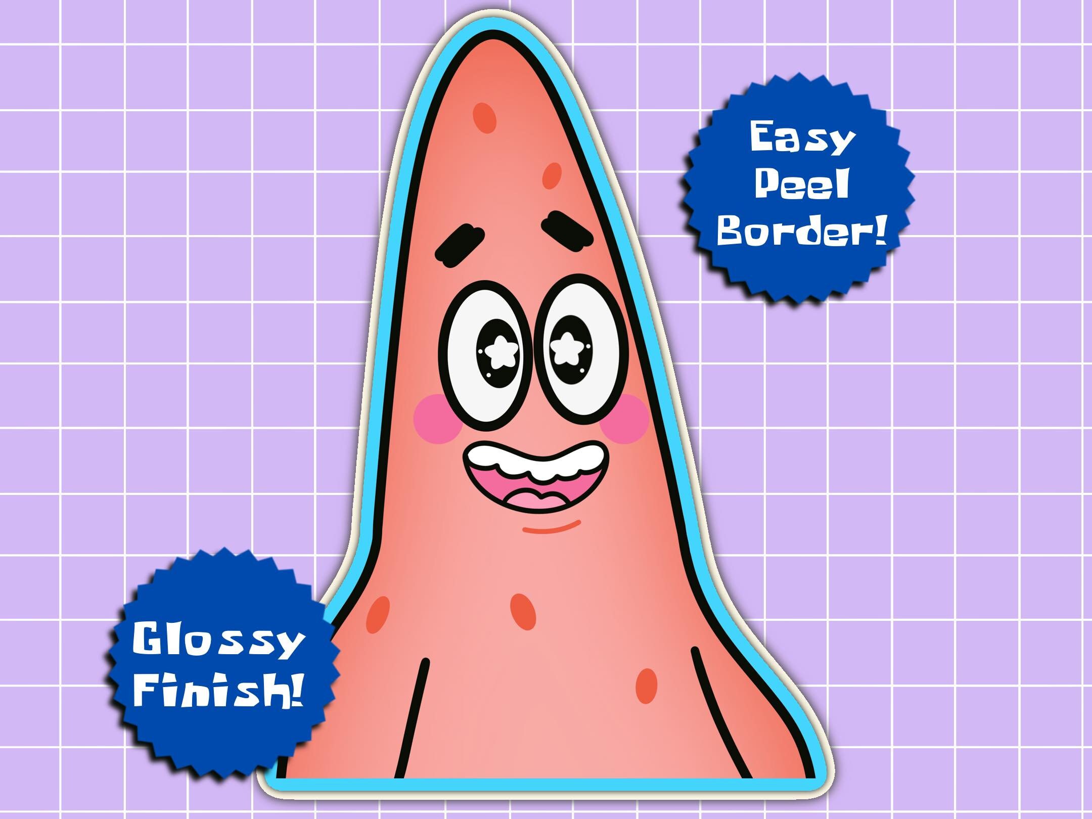 Patrick Starspongebob Meme Sticker. Glossy Laminated Sticker - Etsy