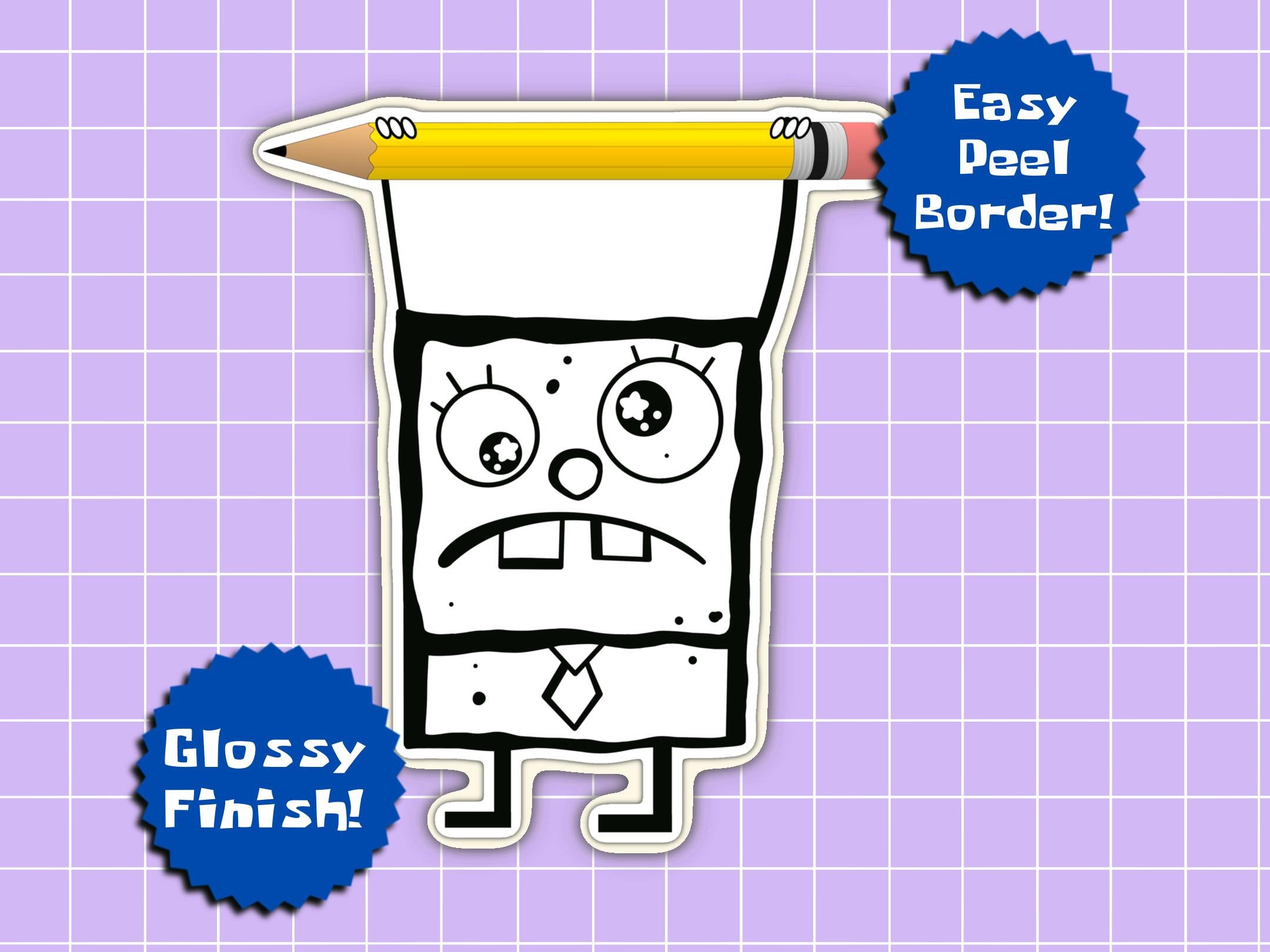 Doodle Cartoon Fanart Sticker Glossy Sticker for Water Bottles, Phones ...