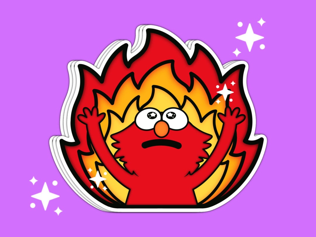 Hellmo Flames Meme Sticker: Glossy, Water-resistant, Handmade - Etsy