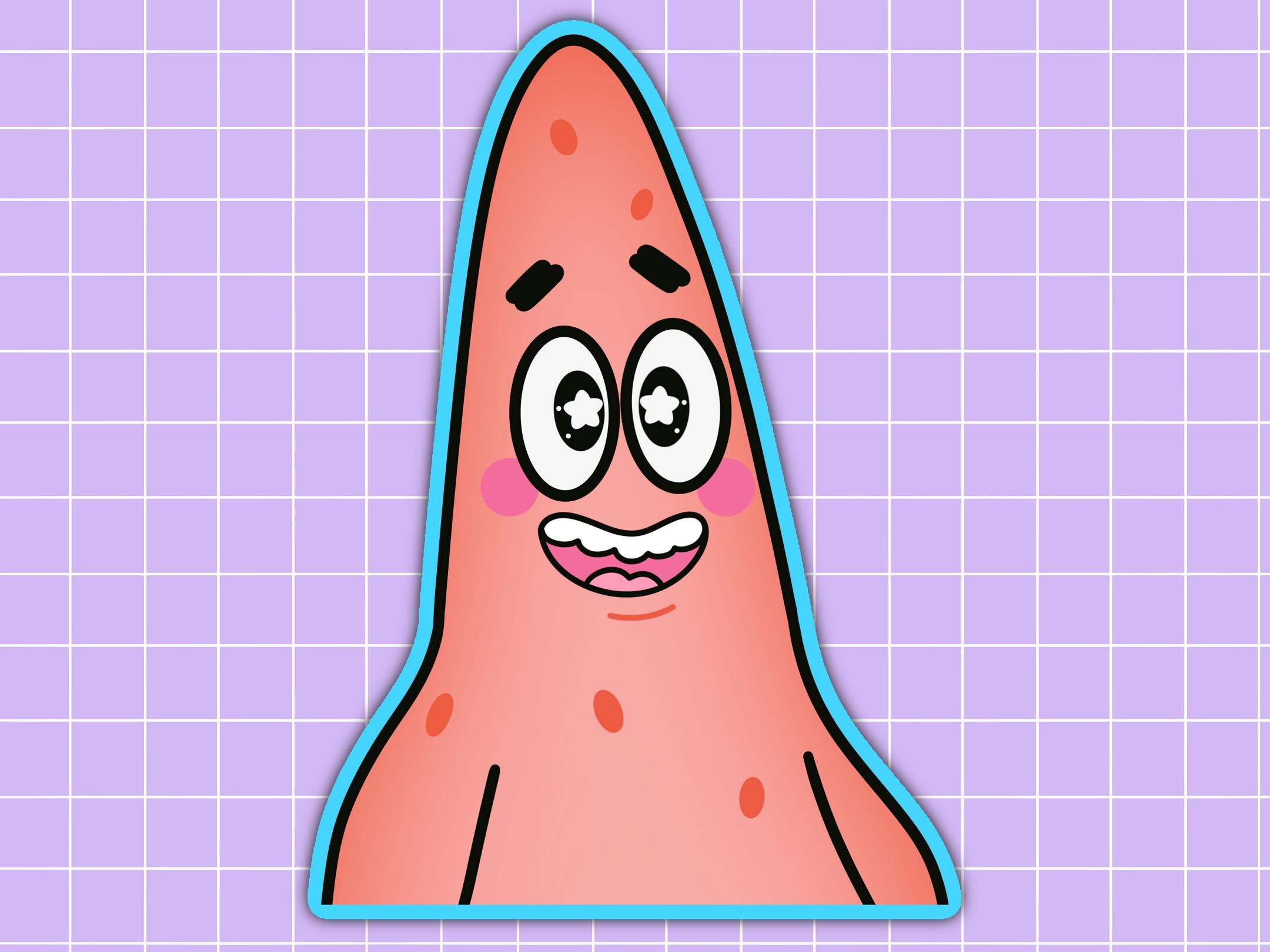 Patrick Starspongebob Meme Sticker. Glossy Laminated Sticker - Etsy