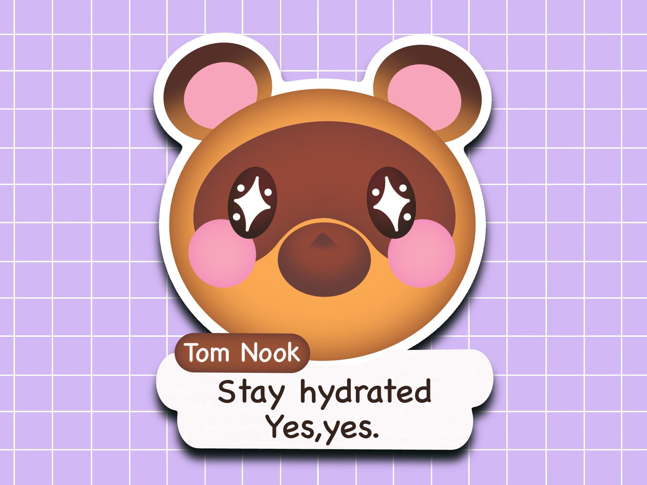 Kawaii, Acnh, Tom Nook,villager.sticker, Glossy,laminated Sticker-water ...