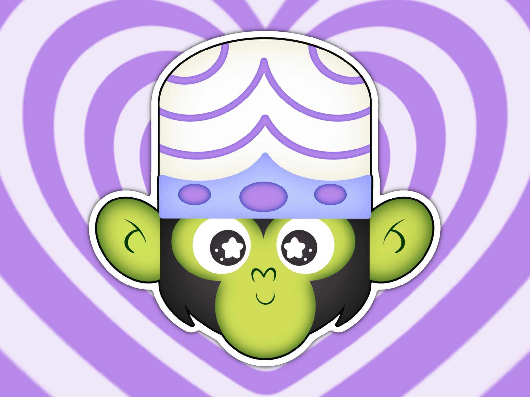 90s Kid Cartoon Sticker | Cute Mojo Jojo Decal | Powerpuff Girls Gift ...