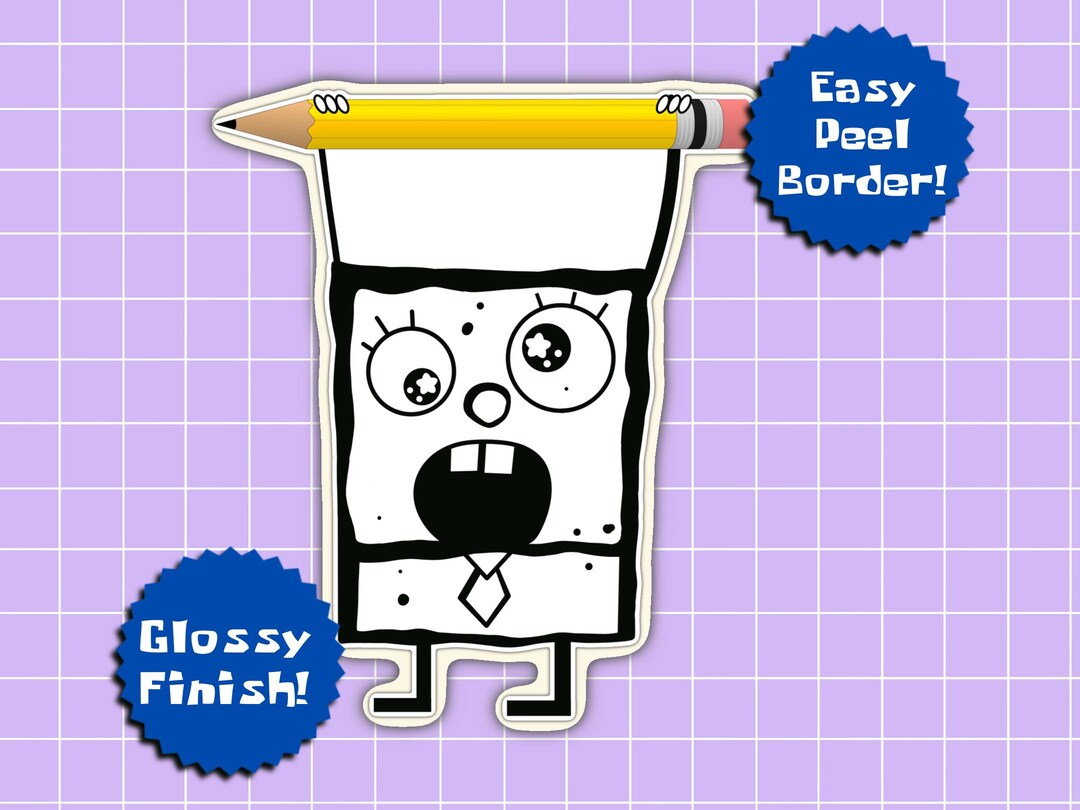 Doodle Cartoon Fanart Sticker | Glossy Sticker for Water Bottles ...