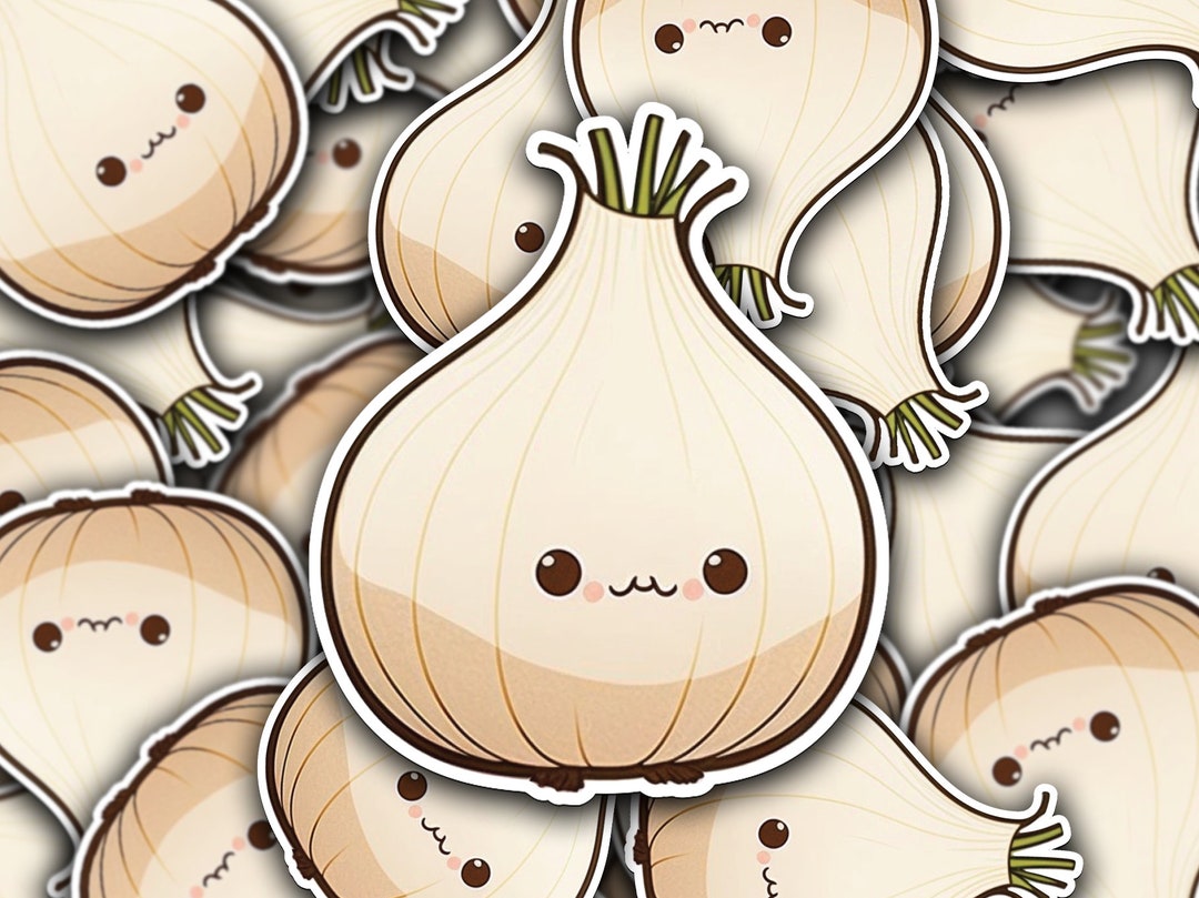 Cute Kawaii Onion Vinyl Decal Durable and Waterproof Personalize Your ...