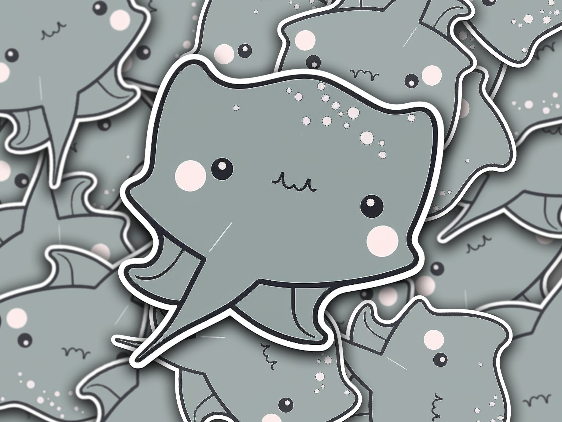 Cute Kawaii Stingray Vinyl Decal Durable and Waterproof Personalize ...