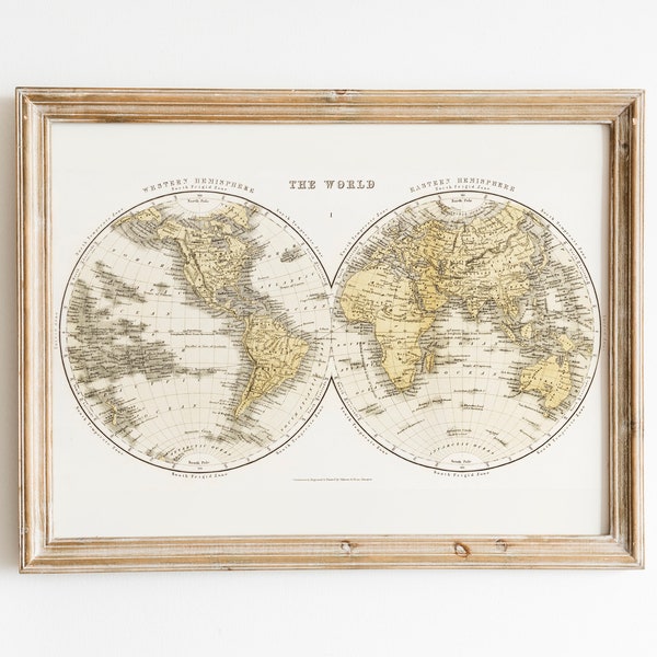 Detailed World Map Download - Etsy