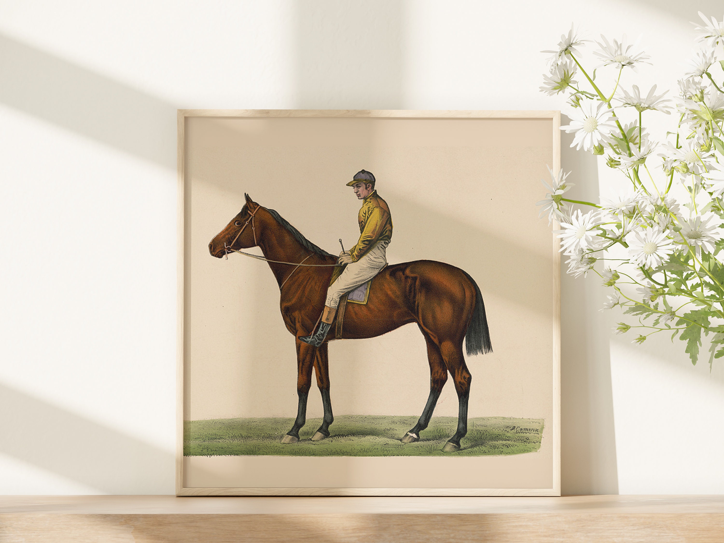 Vintage Digital Print: Jokey & Horse Ormonde, Ridden by Fred Archer ...
