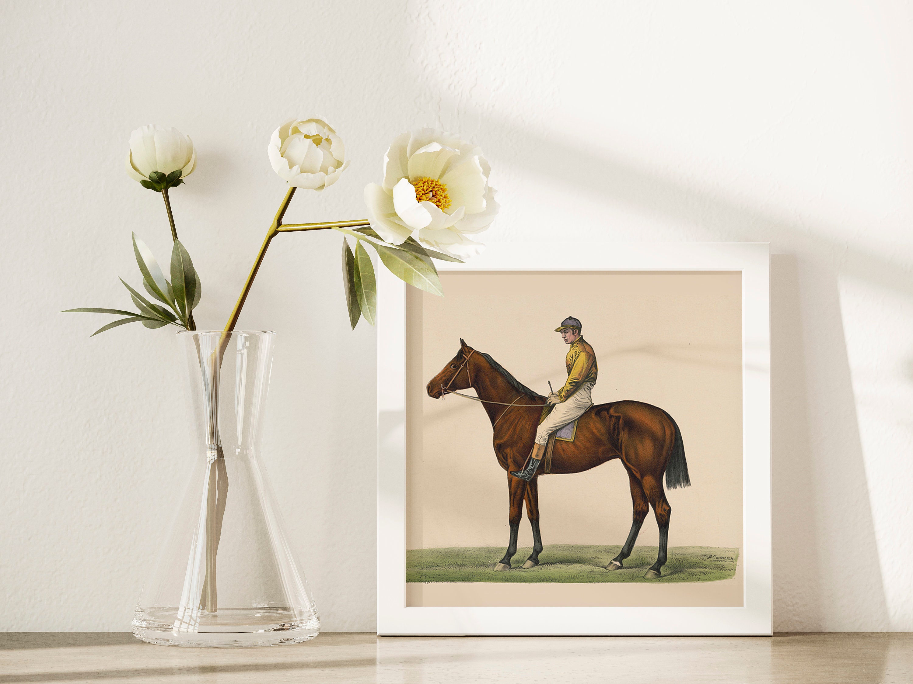 Vintage Digital Print: Jokey & Horse Ormonde, Ridden by Fred Archer ...