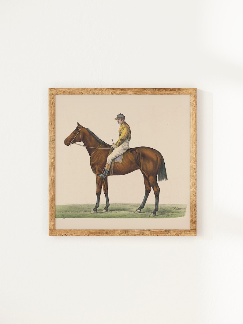 Vintage Digital Print: Jokey & Horse Ormonde, Ridden by Fred Archer ...