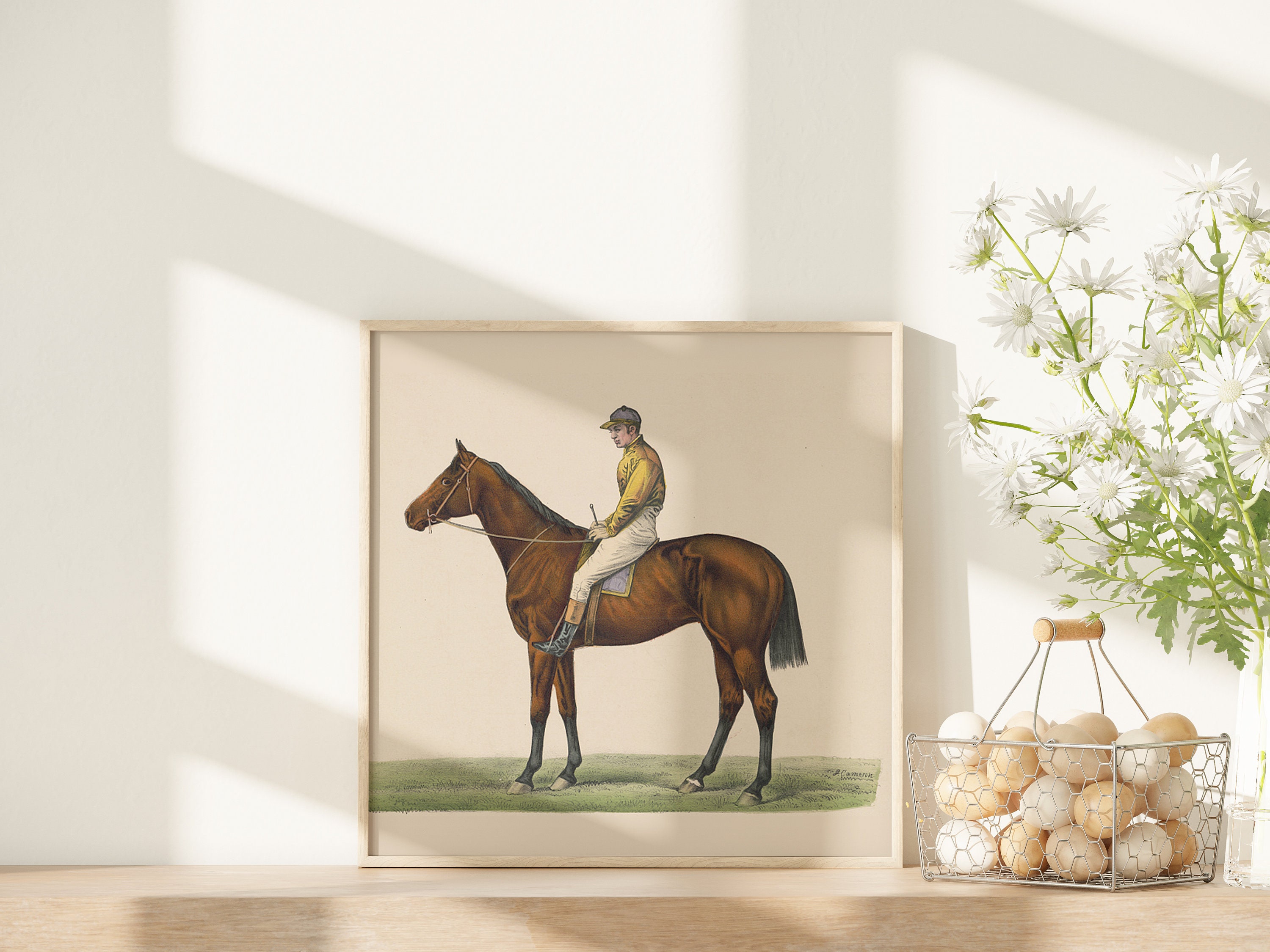 Vintage Digital Print: Jokey & Horse Ormonde, Ridden by Fred Archer ...