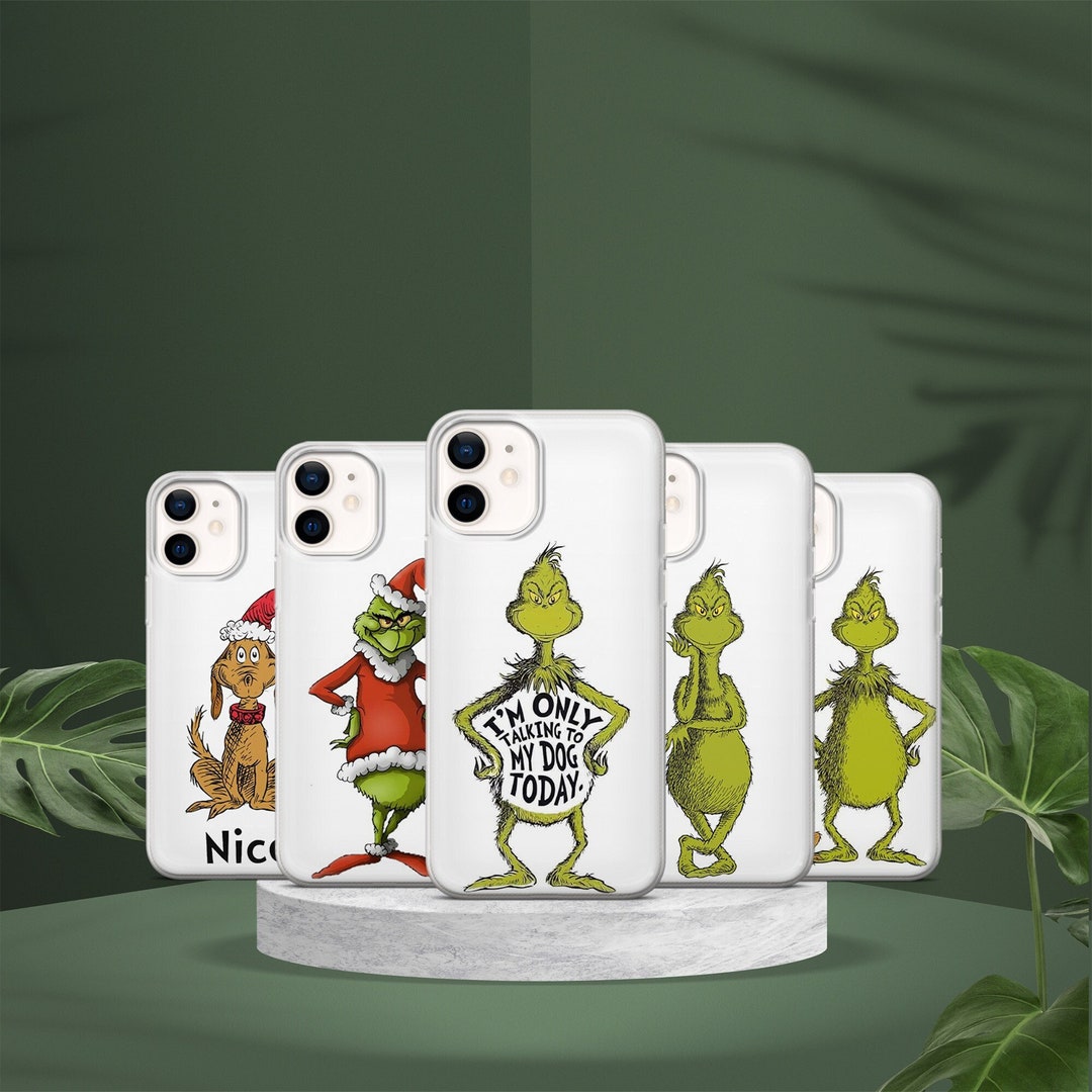 Grinch Phone Case Christmas Cover for iPhone 14 13 12 Pro 11 XR 8 ...