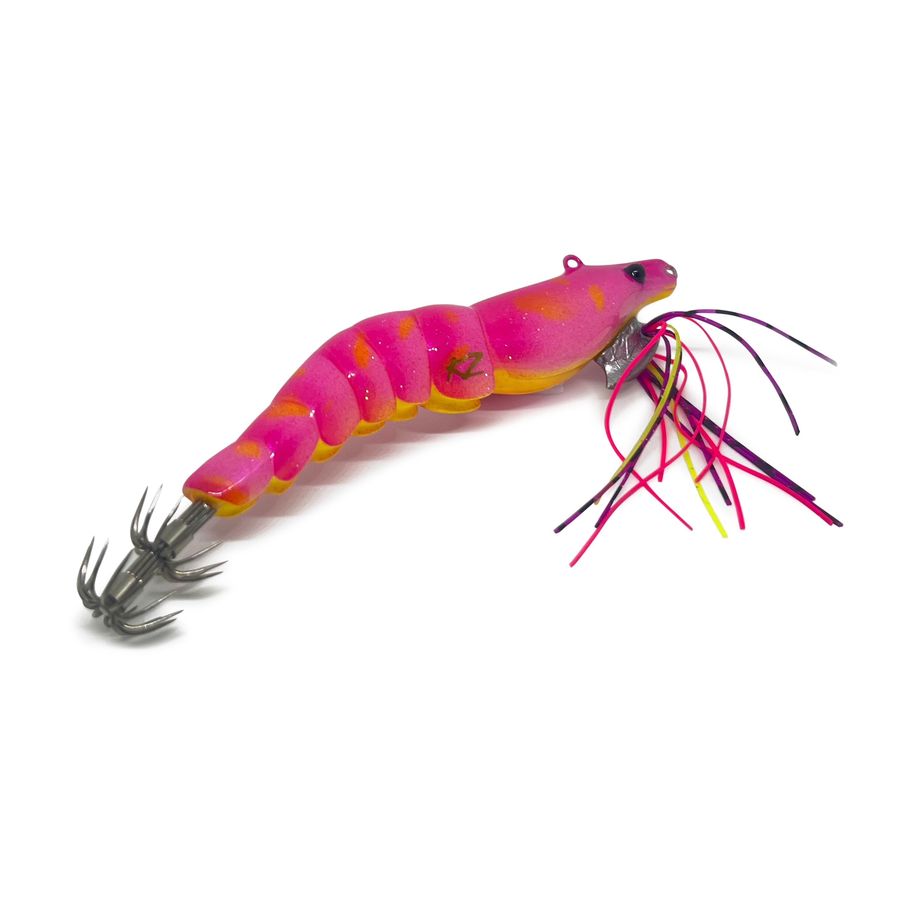 KZ EGINATOR Pink Lady Shrimp With Silicone UV Skirts #3.5 17gr Squid ...
