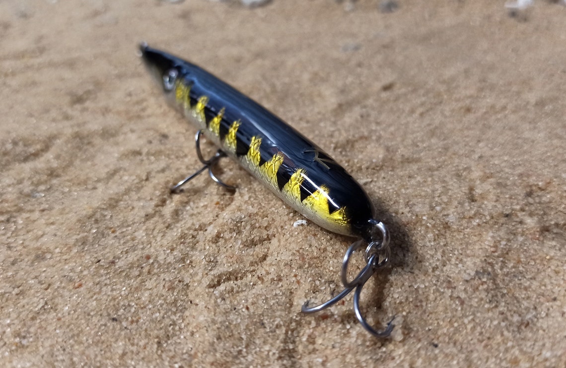 Handmade Barracuda Pencil Lure, 11g 11cm, Topwater Fishing Bait - Etsy