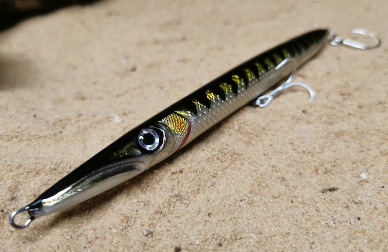 Handmade Barracuda Lure: 20cm Topwater Pencil Bait - Etsy