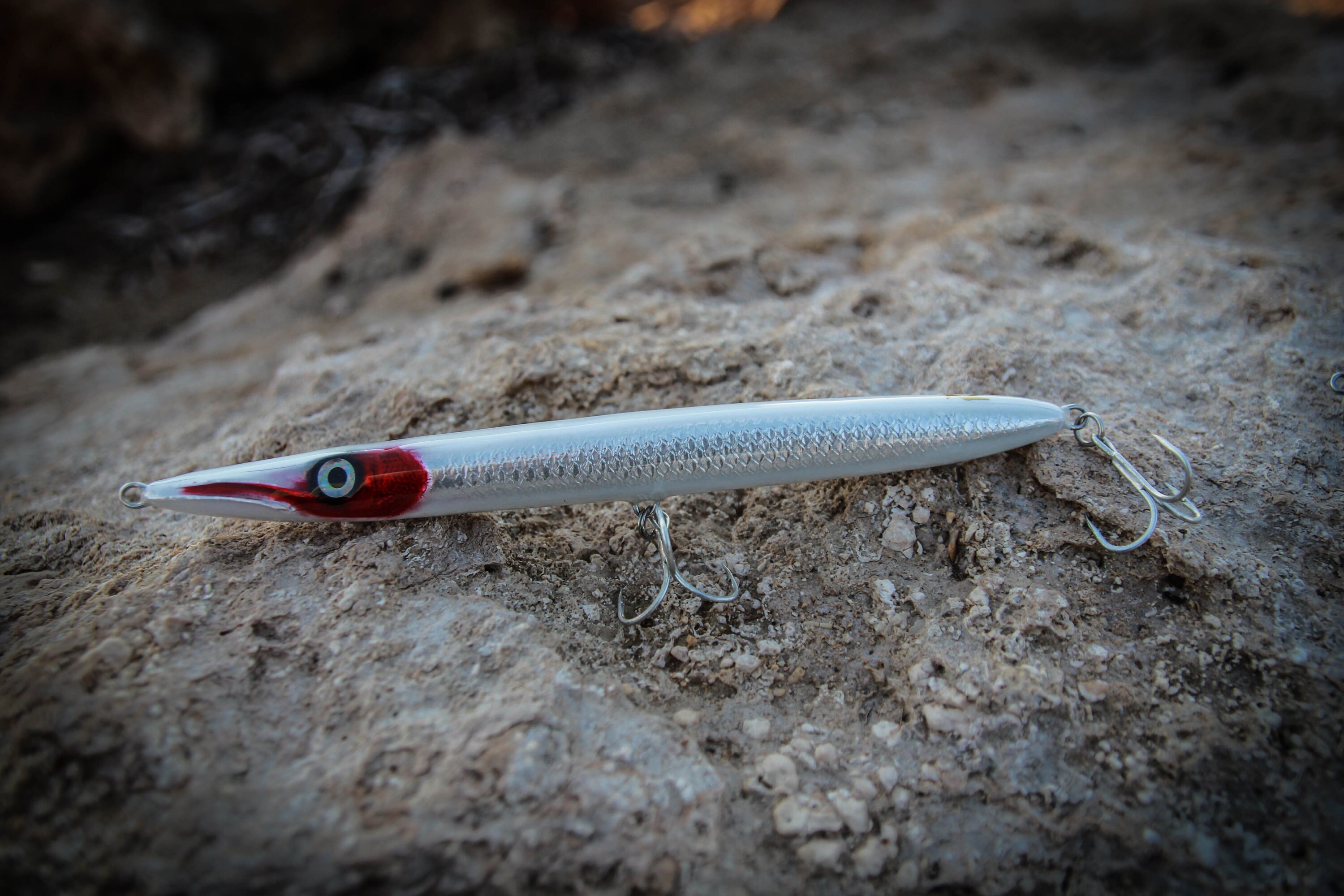 BR200 KZ Handmade Lures 35g 200mm Spinning Fishing Lure Red Head Hand ...