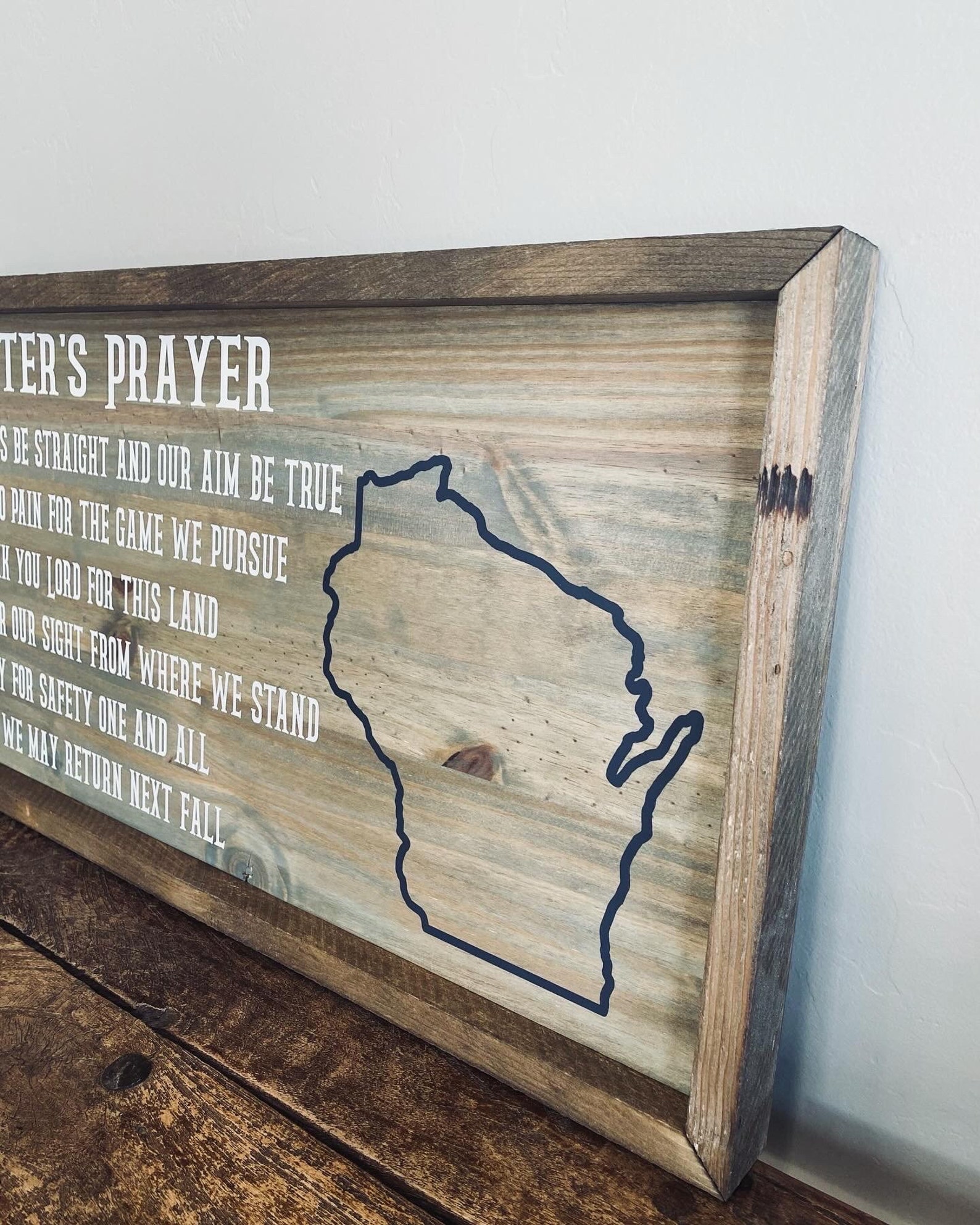 Personalized Hunters Prayer Wooden Sign Rustic Customized Wood Hunting ...