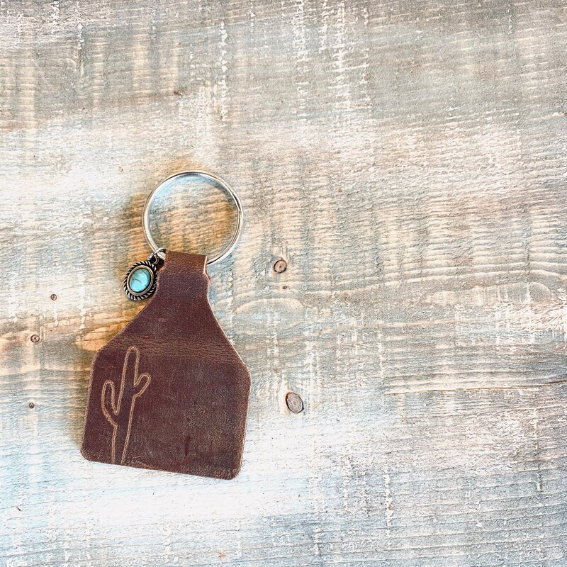 Cow Tag Keychain - Etsy