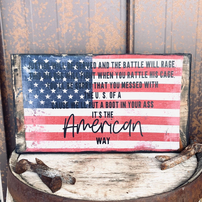 America Wood Sign - Etsy