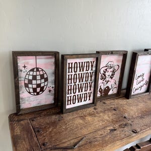 Disco Cowgirl Decor Set | Cowgirl Wall Decor | Western Cowgirl Decor ...